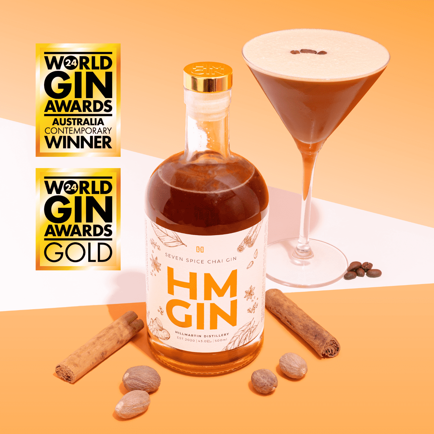 HM Seven Spice Chai Gin | Hillmartin Gin Distillery